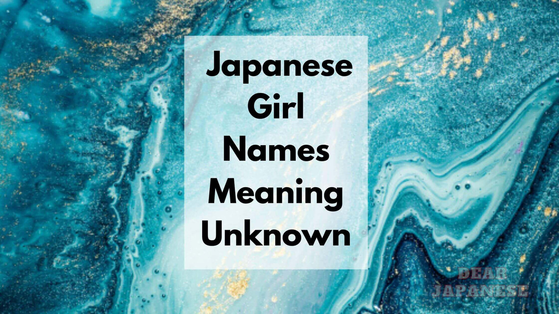 40 Japanese Names Meaning Unknown – Japan Truly