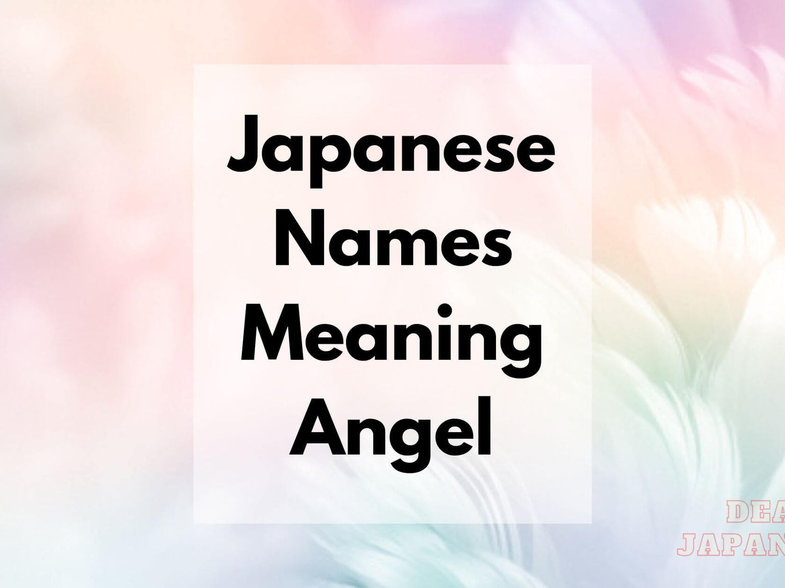 30 Japanese Names Meaning Peace – Japan Truly
