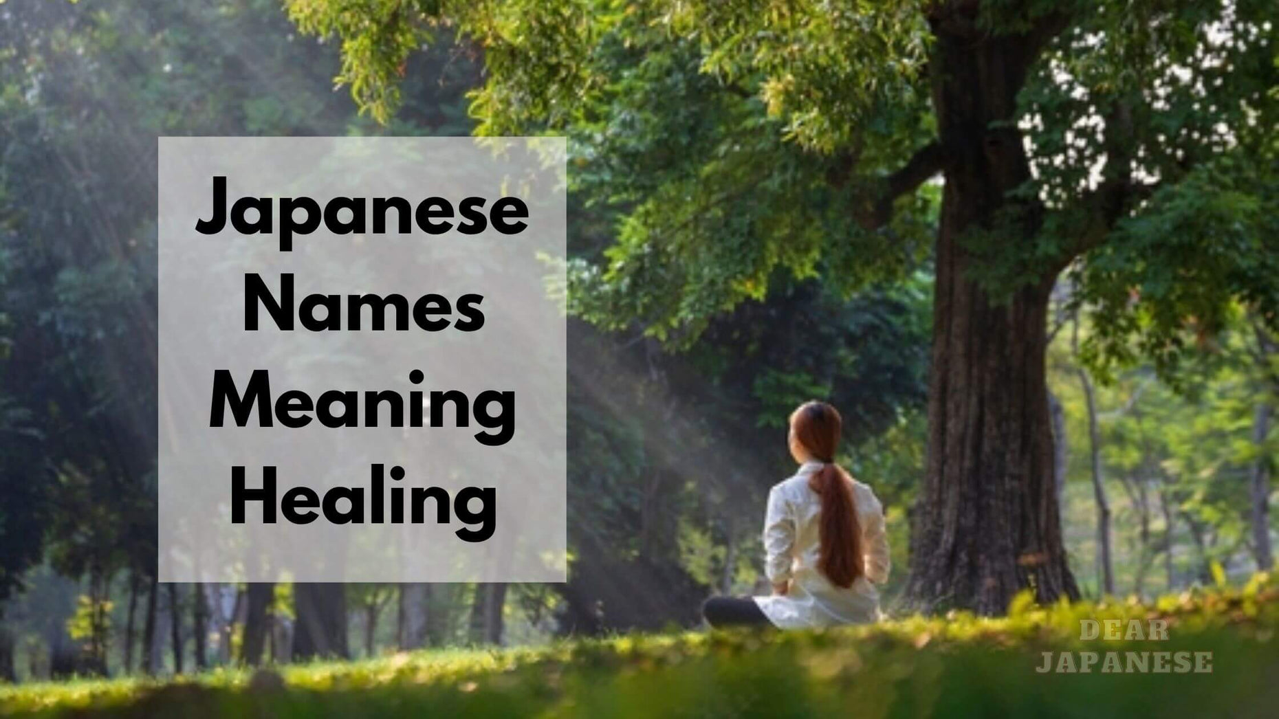 40 Japanese Names Meaning Healing – Japan Truly